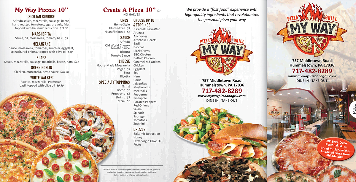 Pizza & Italian Restaurant Hummelstown-Hershey PA | My Way Pizza Grill ...